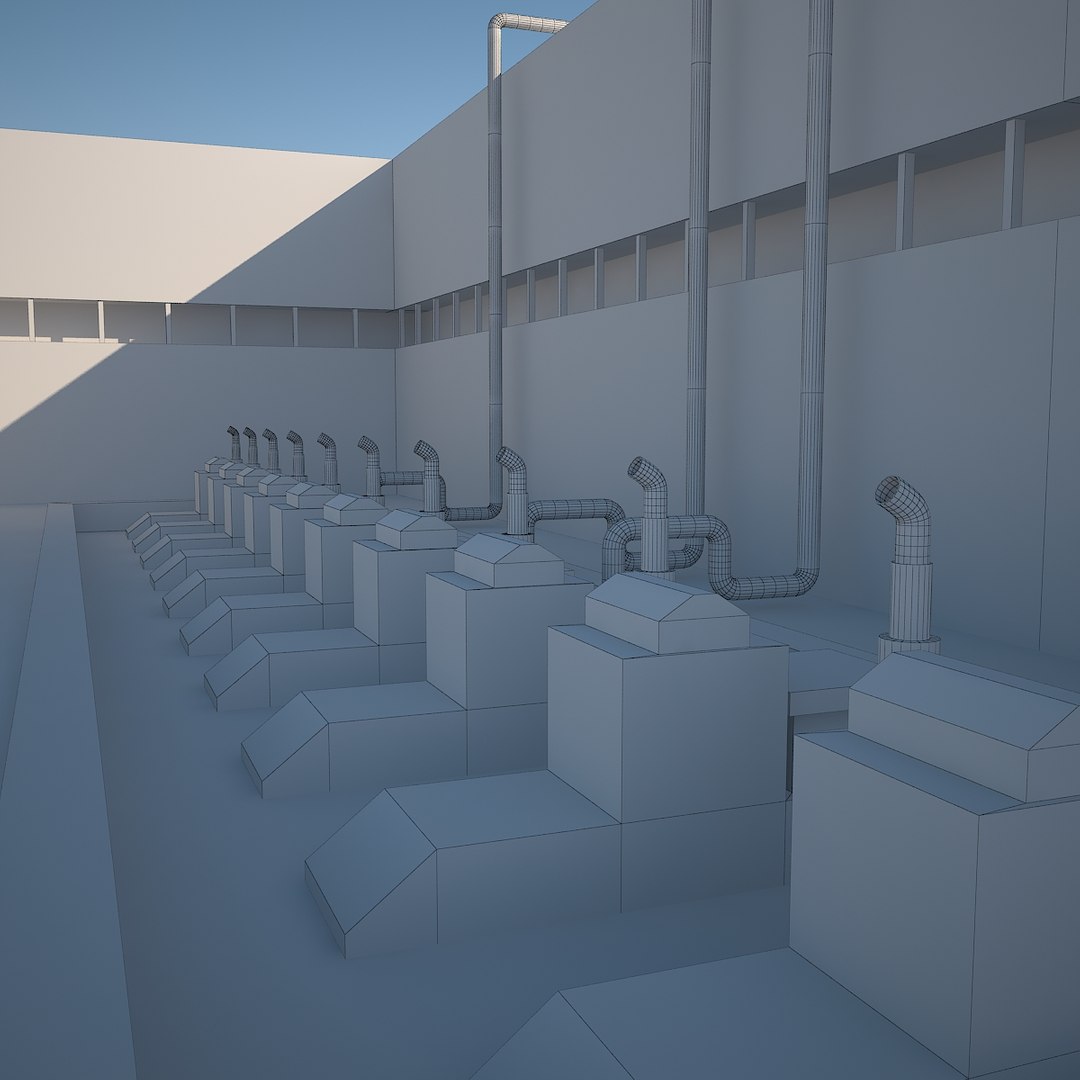 3d clean water treatment plant model