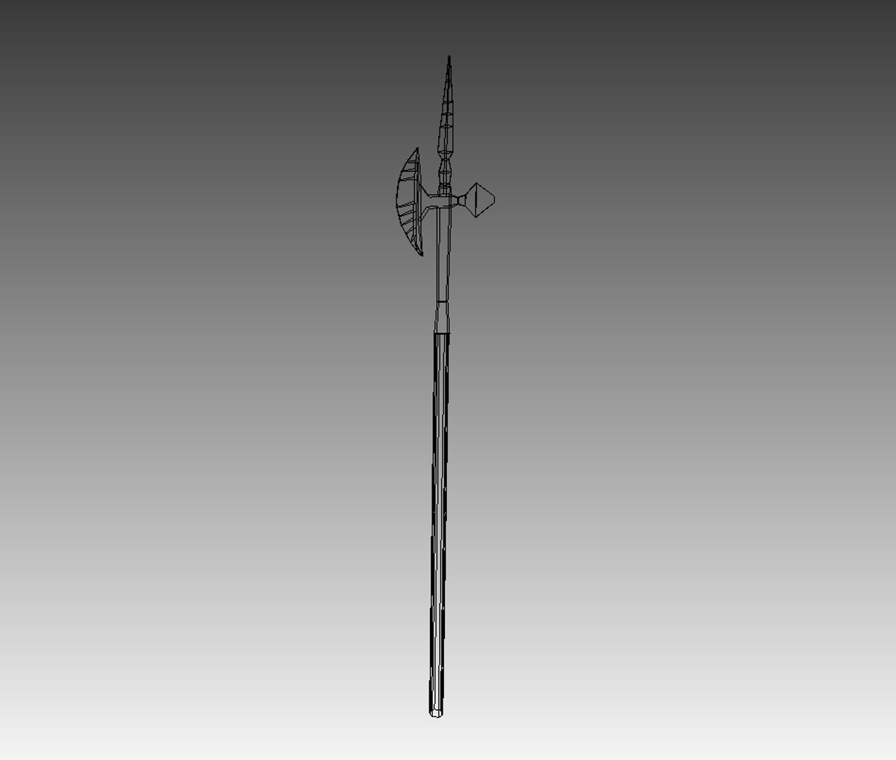 Medieval Halberd 3d 3ds