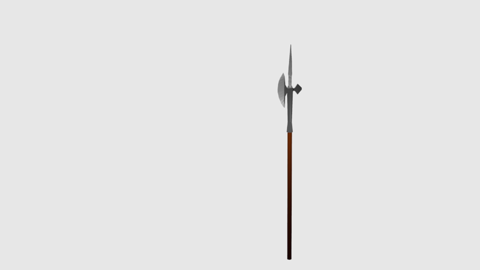 Medieval Halberd 3d 3ds