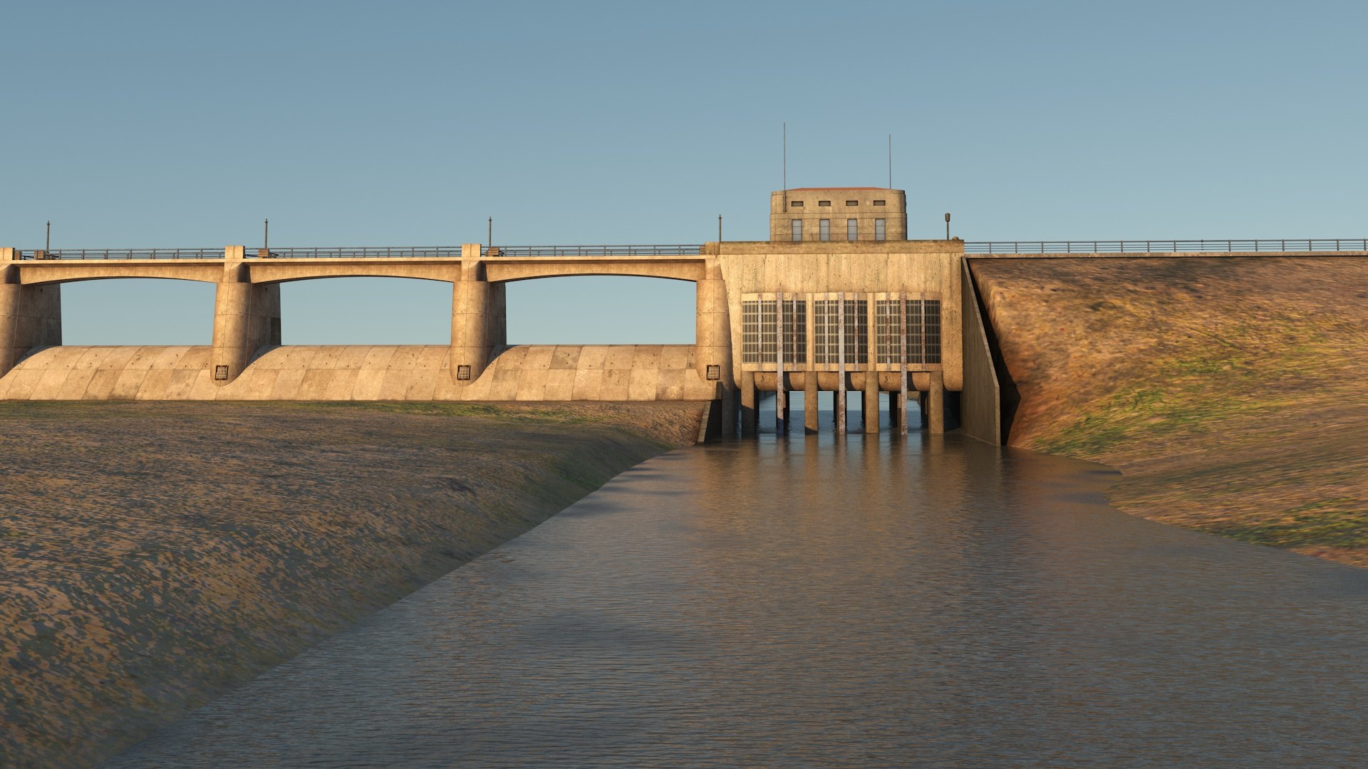 Sepulveda dam model - TurboSquid 1595210