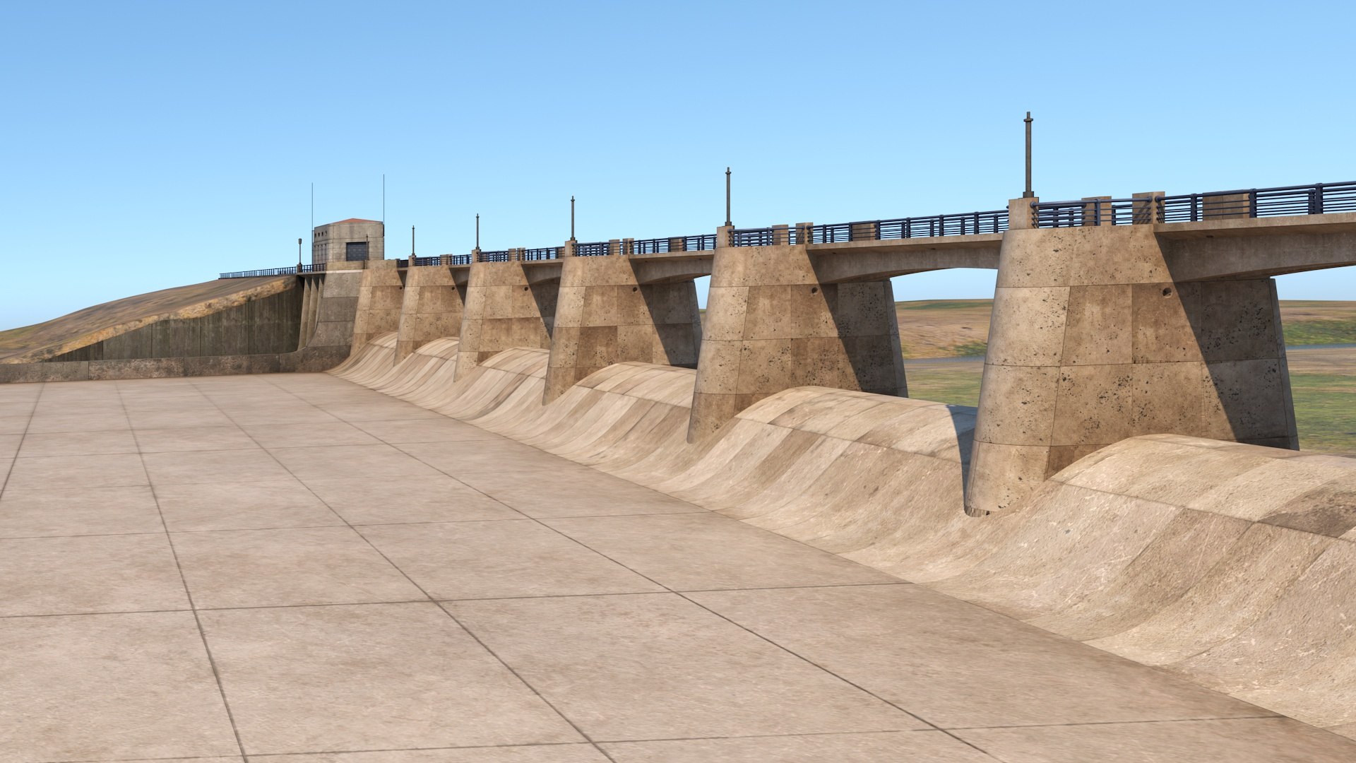 Sepulveda dam model - TurboSquid 1595210