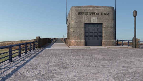Sepulveda dam model - TurboSquid 1595210