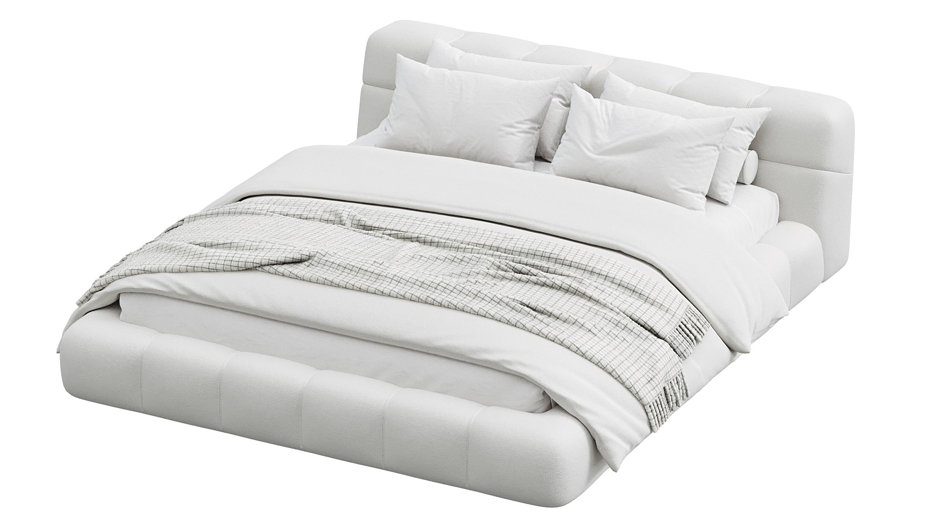 3D Tufted Bed Eternity Modern Model - TurboSquid 2189153