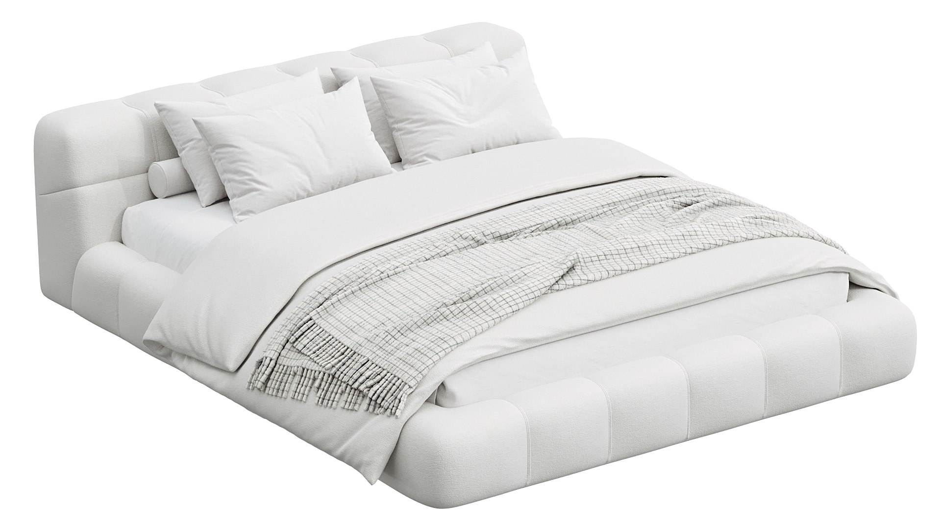 3D Tufted Bed Eternity Modern Model - TurboSquid 2189153