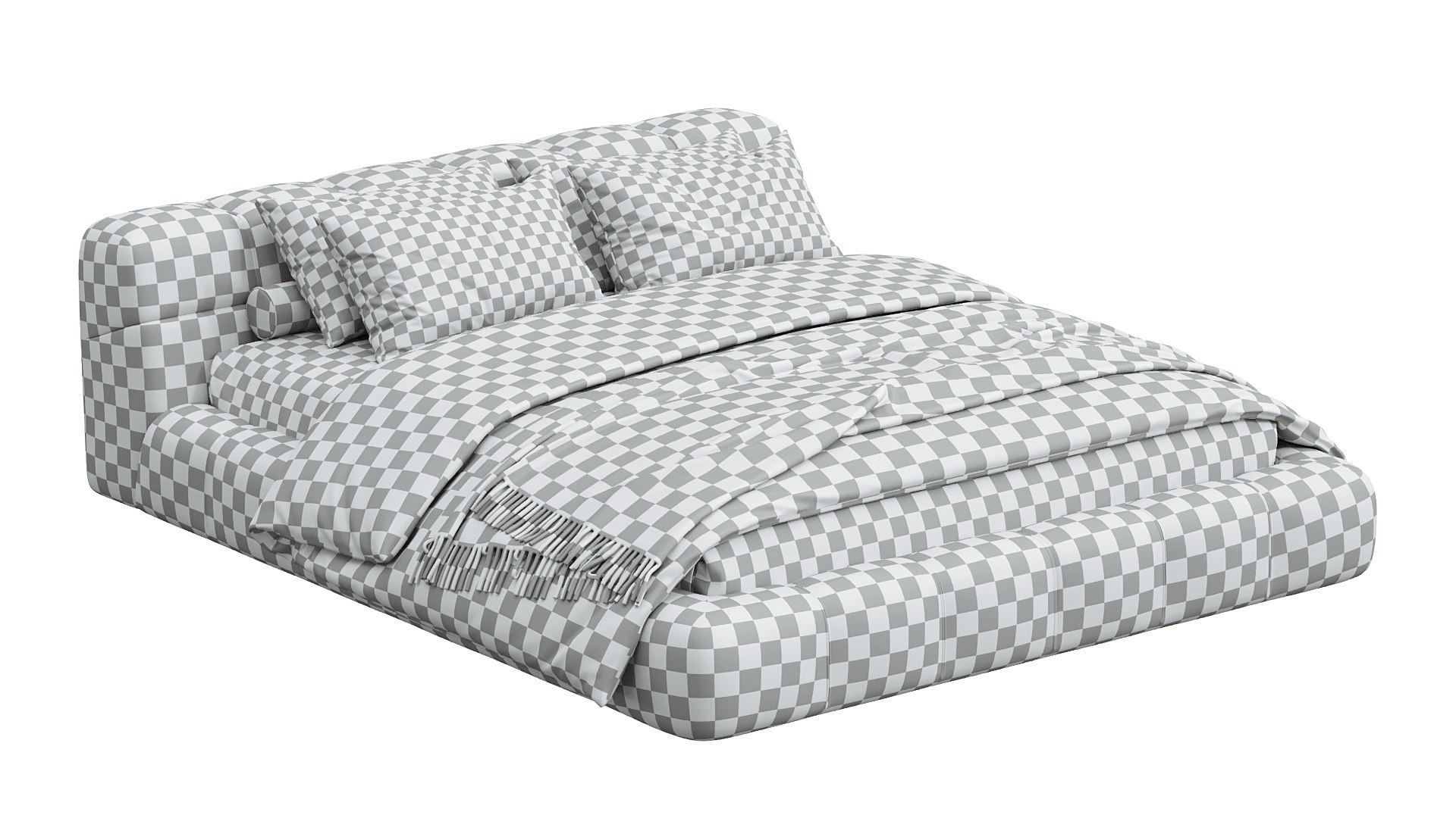 3D Tufted Bed Eternity Modern Model - TurboSquid 2189153