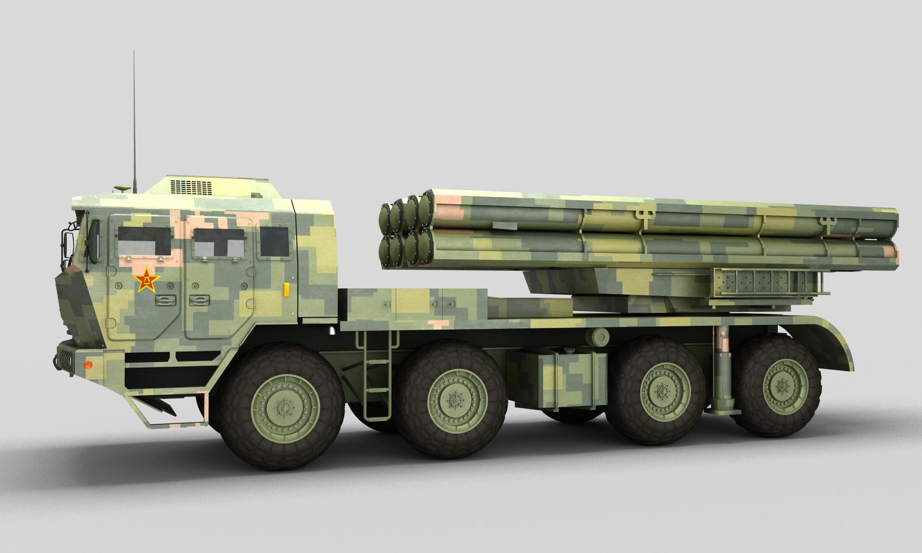 3D Chinese PHL-16 Rocket System - TurboSquid 2508181