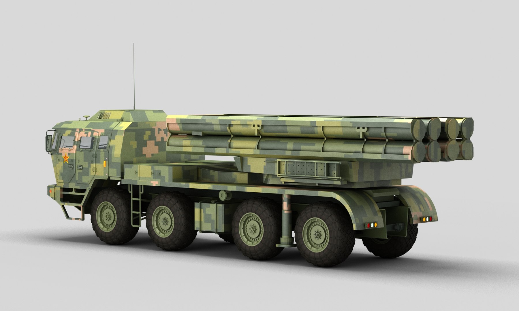 3D Chinese PHL-16 Rocket System - TurboSquid 2508181