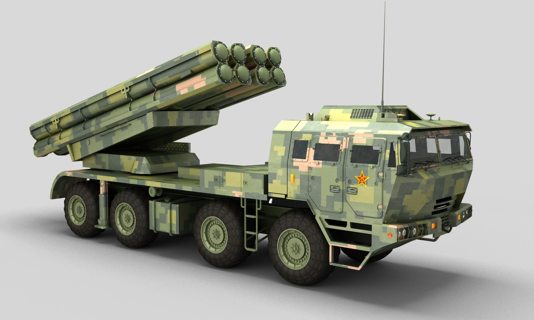 3D Chinese PHL-16 Rocket System - TurboSquid 2508181