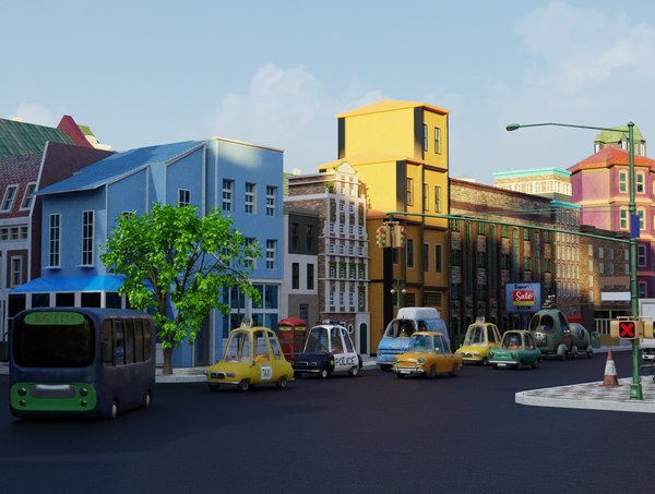도시 만화 팩 3D 모델 3D 모델 - TurboSquid 1817441