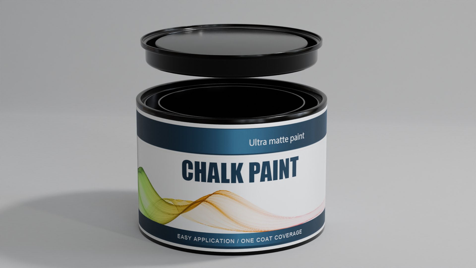 3D Plastic Paint Can 350ml Realistic Packaging 3D Model PBR Lid ...