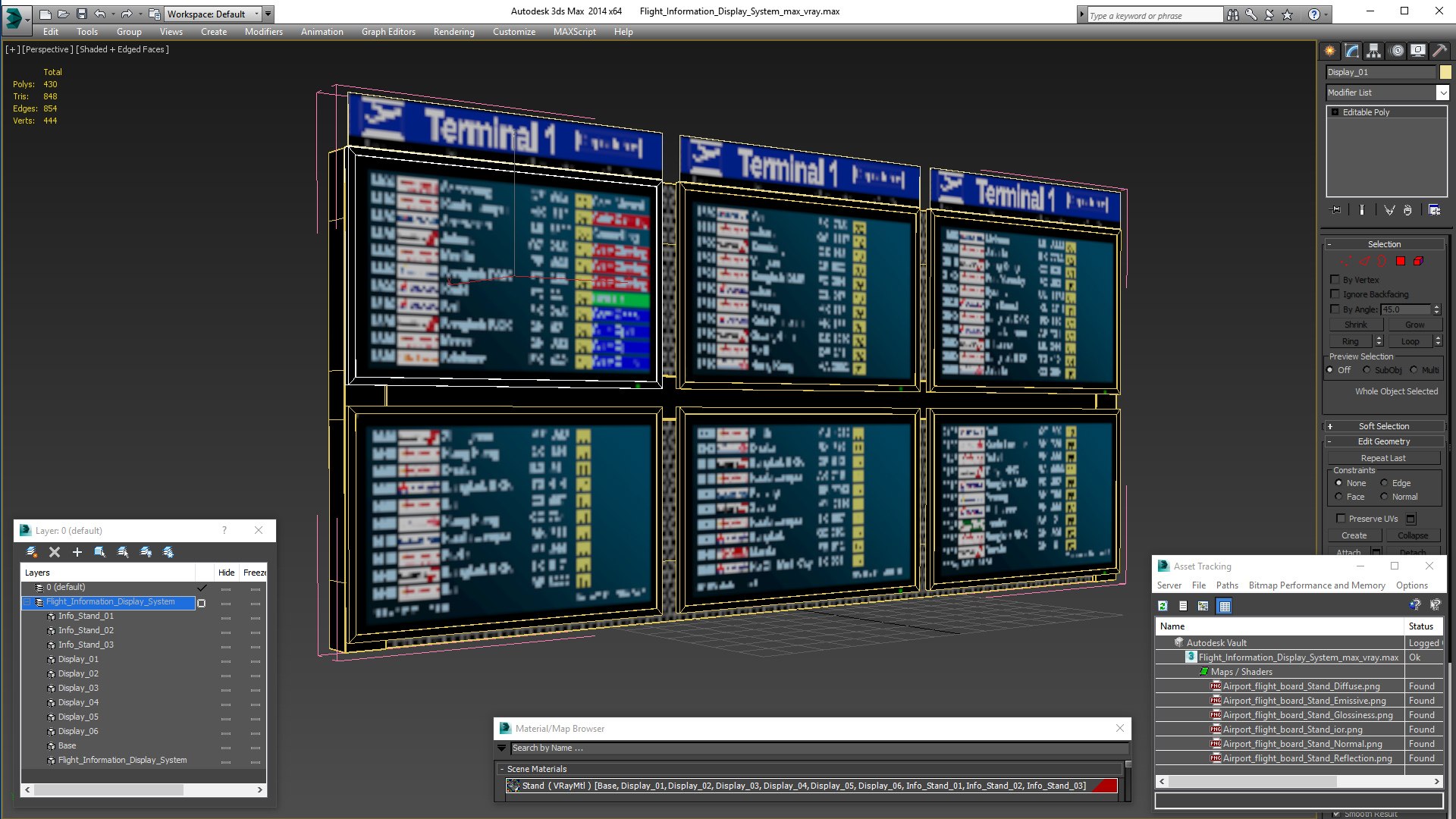3D flight information display model - TurboSquid 1645668