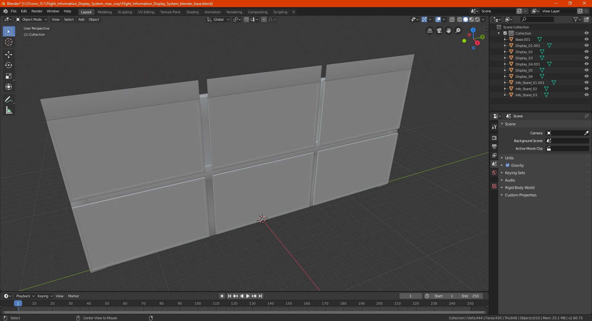 3D flight information display model - TurboSquid 1645668