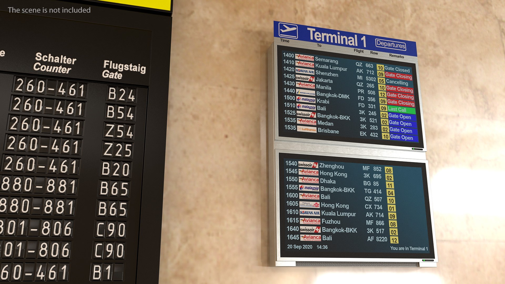 3D Flight Information Display Model - TurboSquid 1645668
