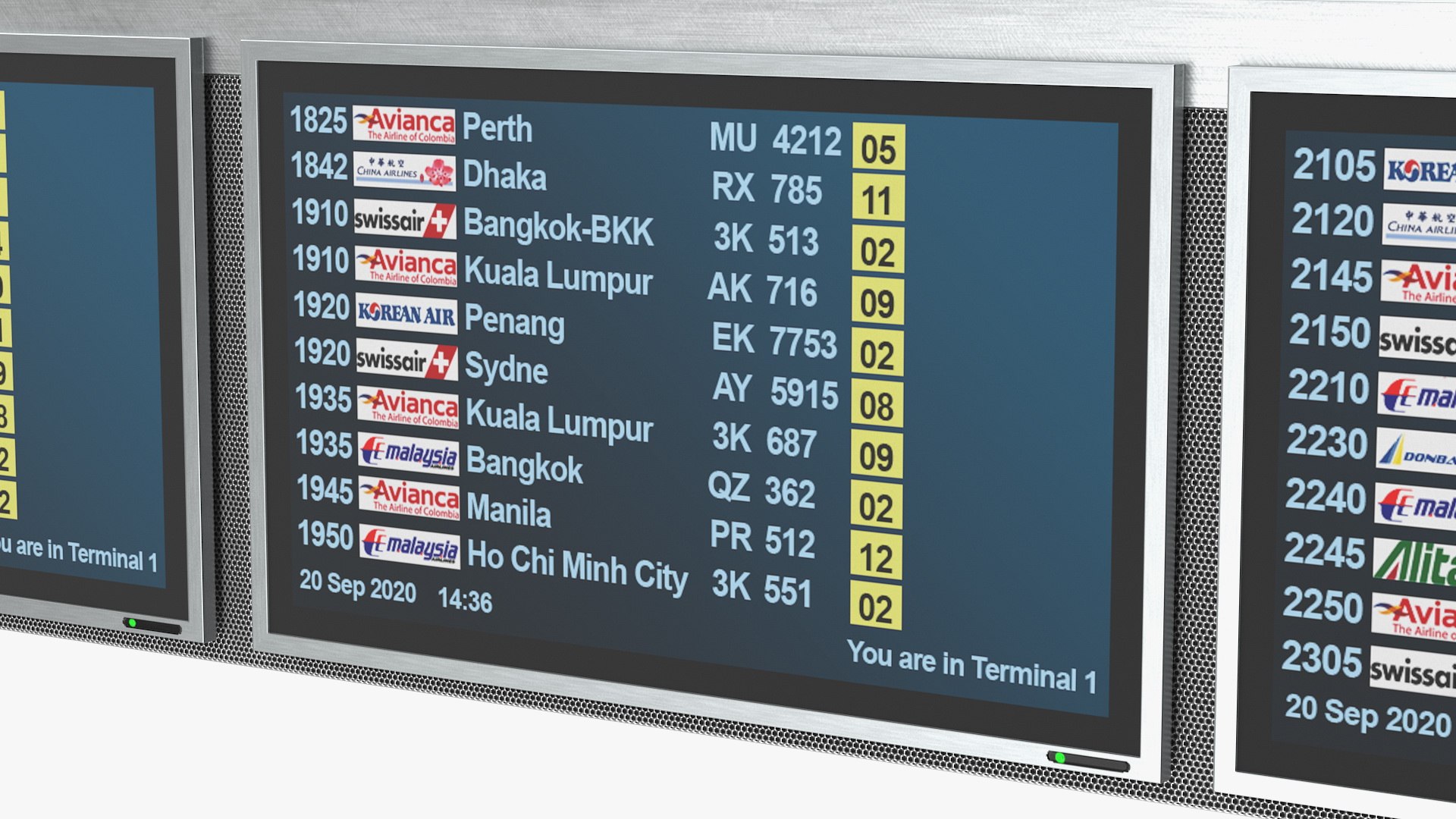 3D flight information display model - TurboSquid 1645668