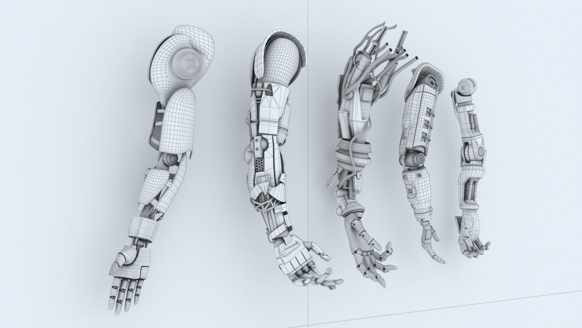 Scifi Robot Arms Collection 01 3D Model - TurboSquid 2272427
