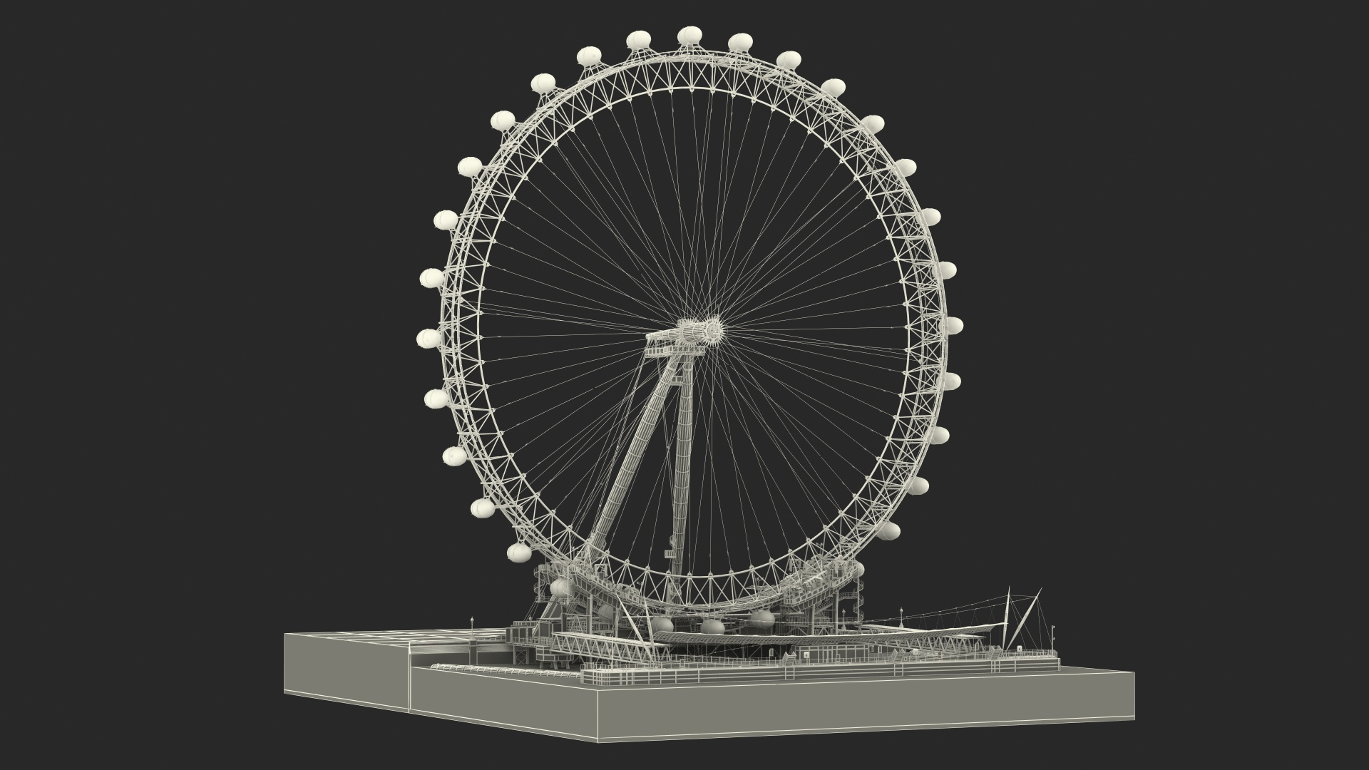 3D Observation Ferris Wheel Rigged for Cinema 4D model - TurboSquid 2111349