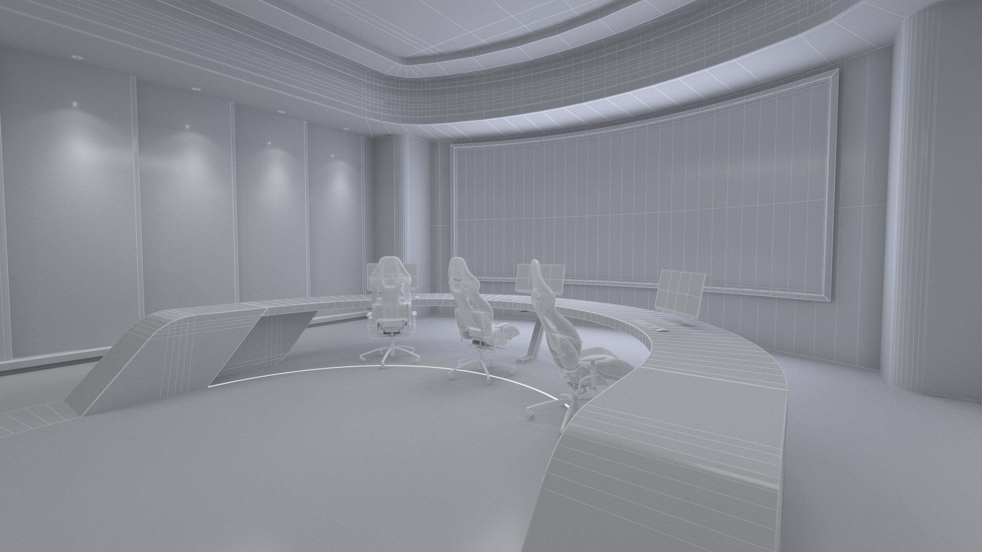 3D High-Tech Future Exhibition Hall - TurboSquid 2173274