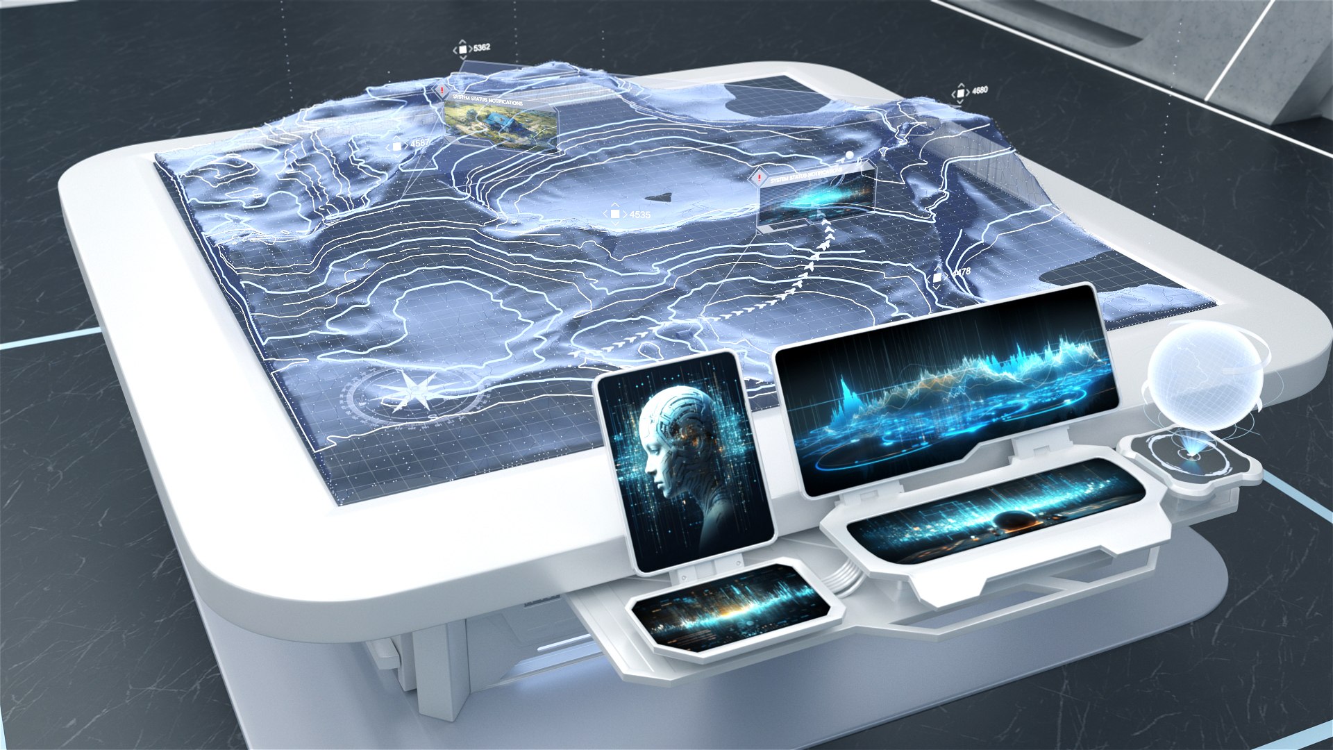 3D High-Tech Future Exhibition Hall - TurboSquid 2173274