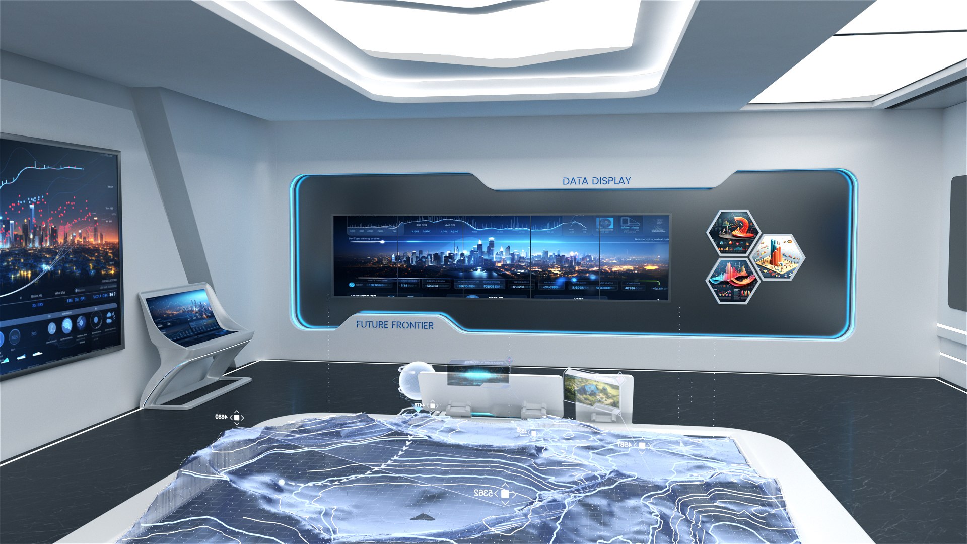 3D High-Tech Future Exhibition Hall - TurboSquid 2173274