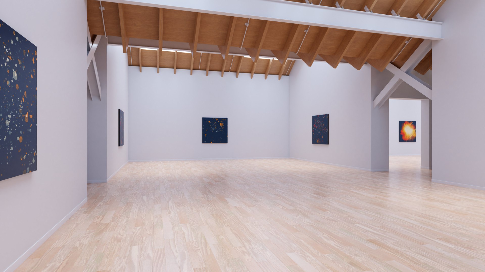 3D Art Museum Gallery Interior 25 - TurboSquid 1867613