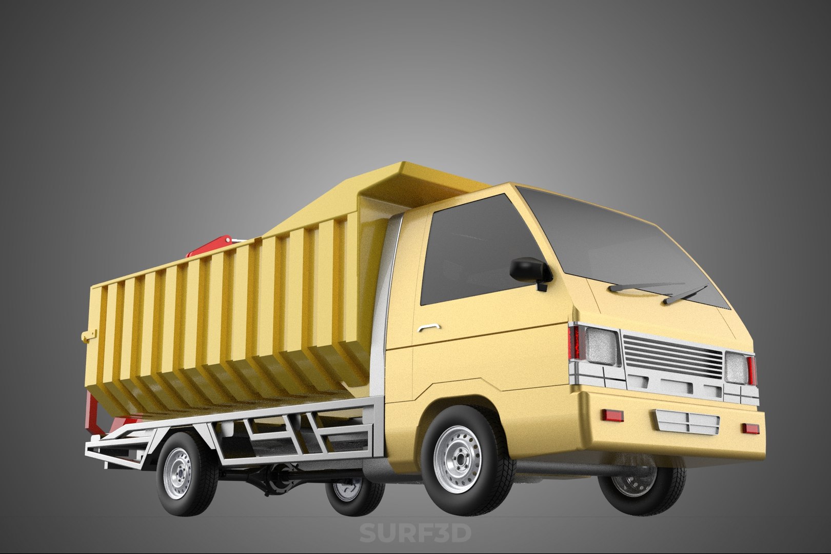 GARBAGE DUMP TRUCK GRAPPLE PICK UP SKIP BIN SCRAP GRABBER CRANE 3D ...