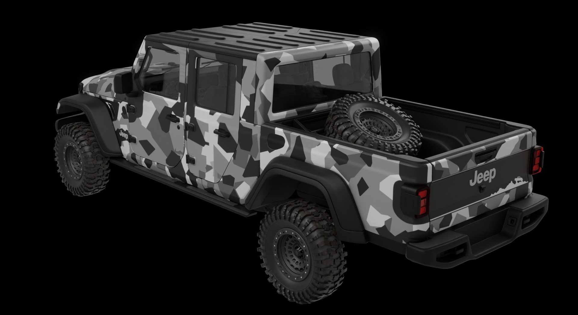Jeep Gladiator Cutomized 3D Model - TurboSquid 2231185