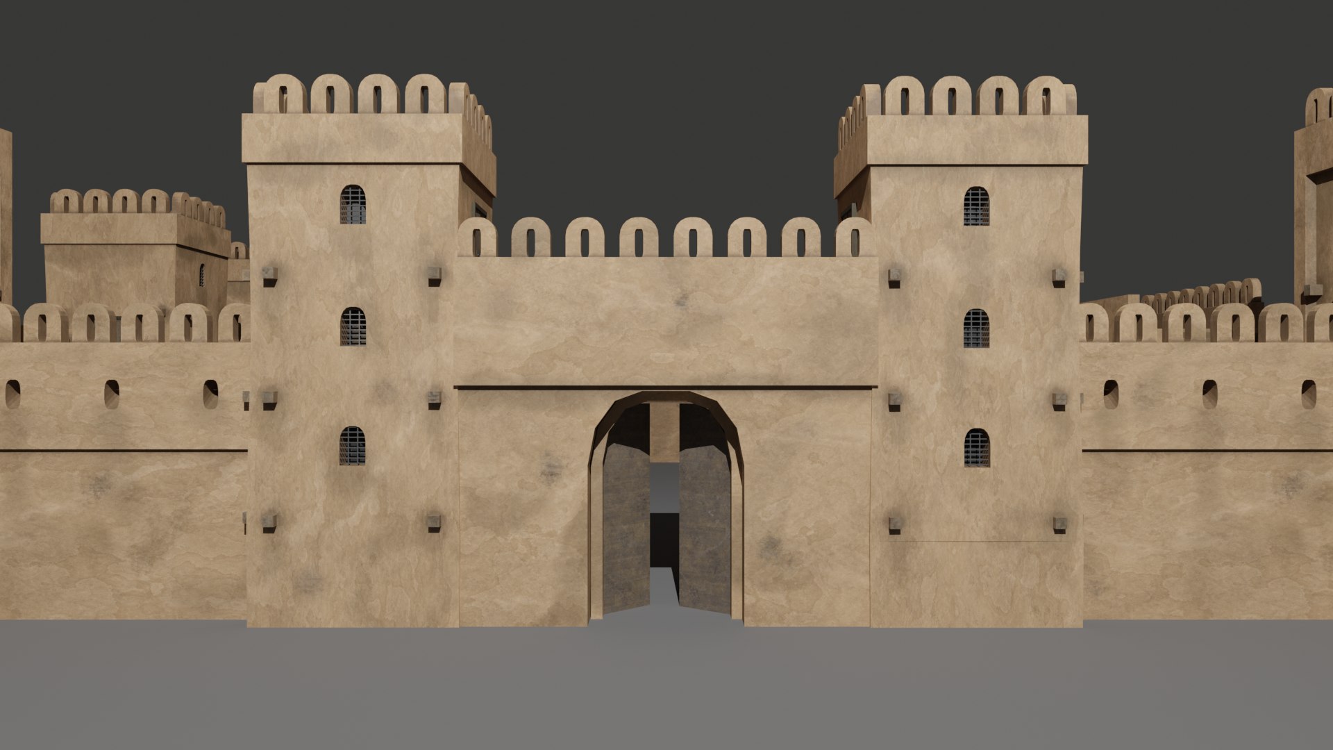 Walls Fort Pack Model - TurboSquid 1627467