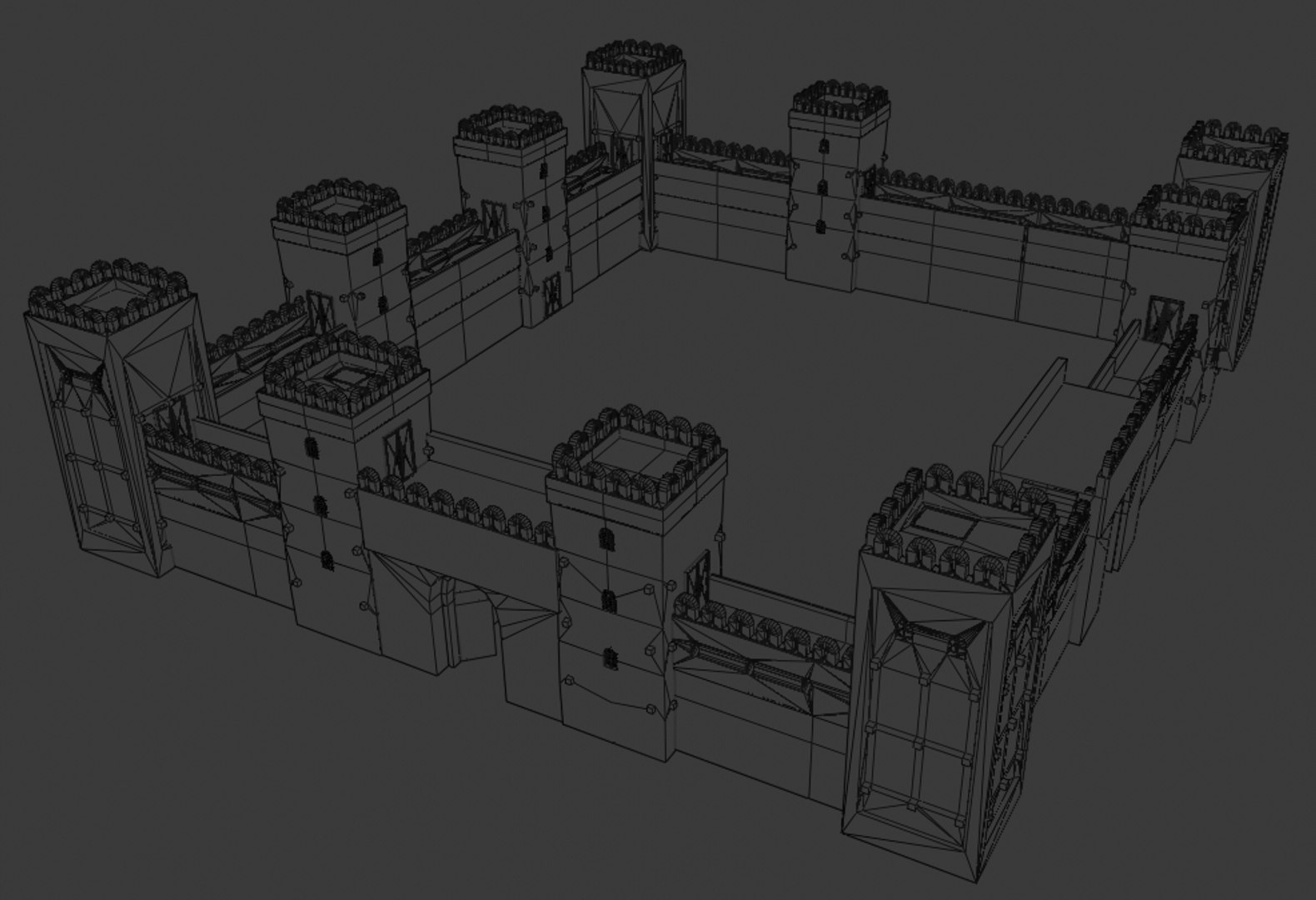Walls Fort Pack Model - TurboSquid 1627467