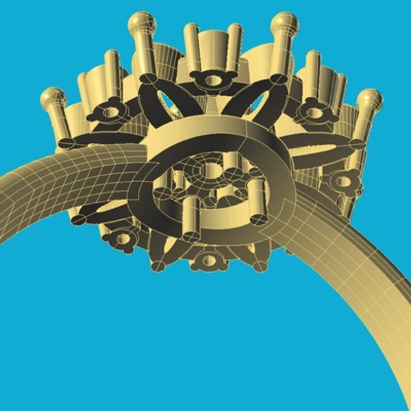 3d 8 gold jewels model