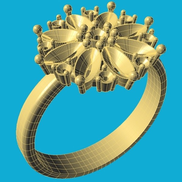 3d 8 gold jewels model