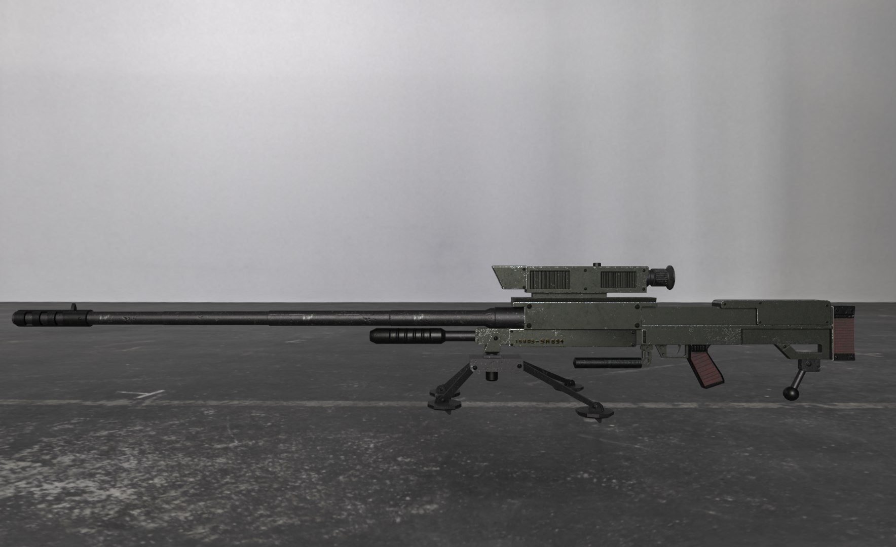 Sniper Rifle 3d Obj
