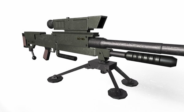 sniper rifle 3d obj