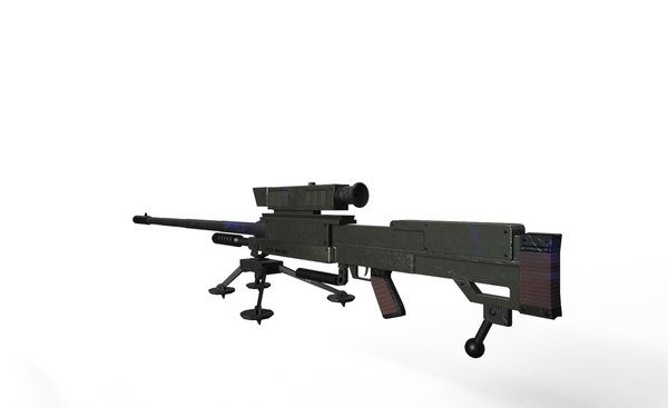 sniper rifle 3d obj