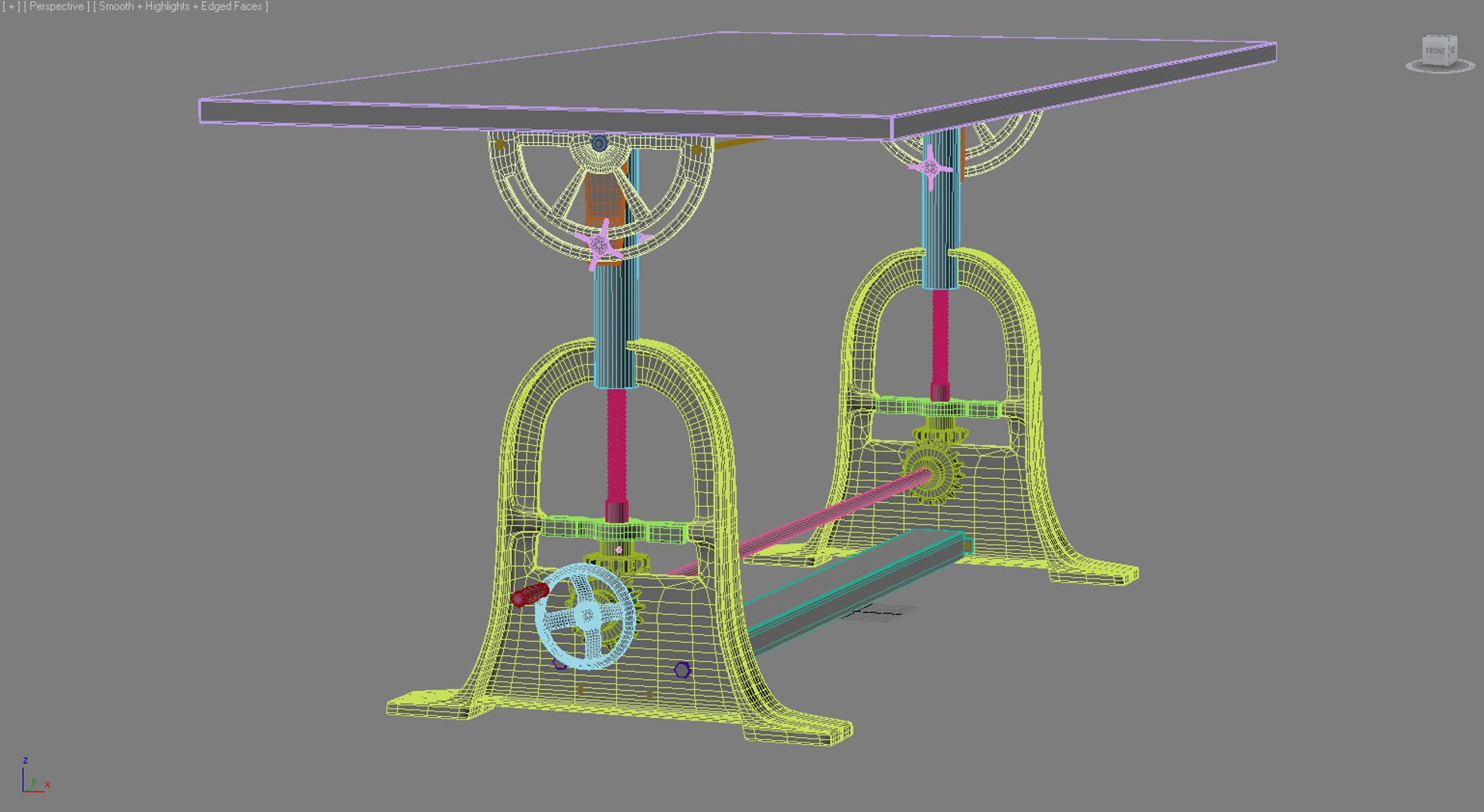 3d max dublin adjustable table design