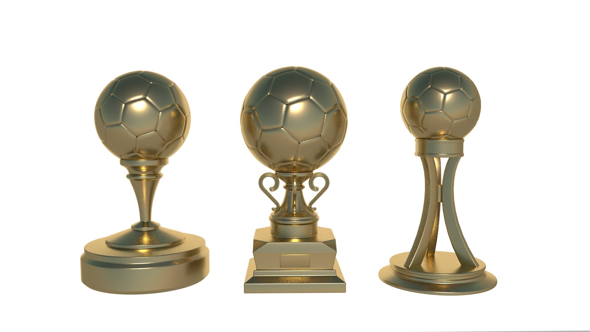 3D Soccer Trophy Collection Model - TurboSquid 1919315
