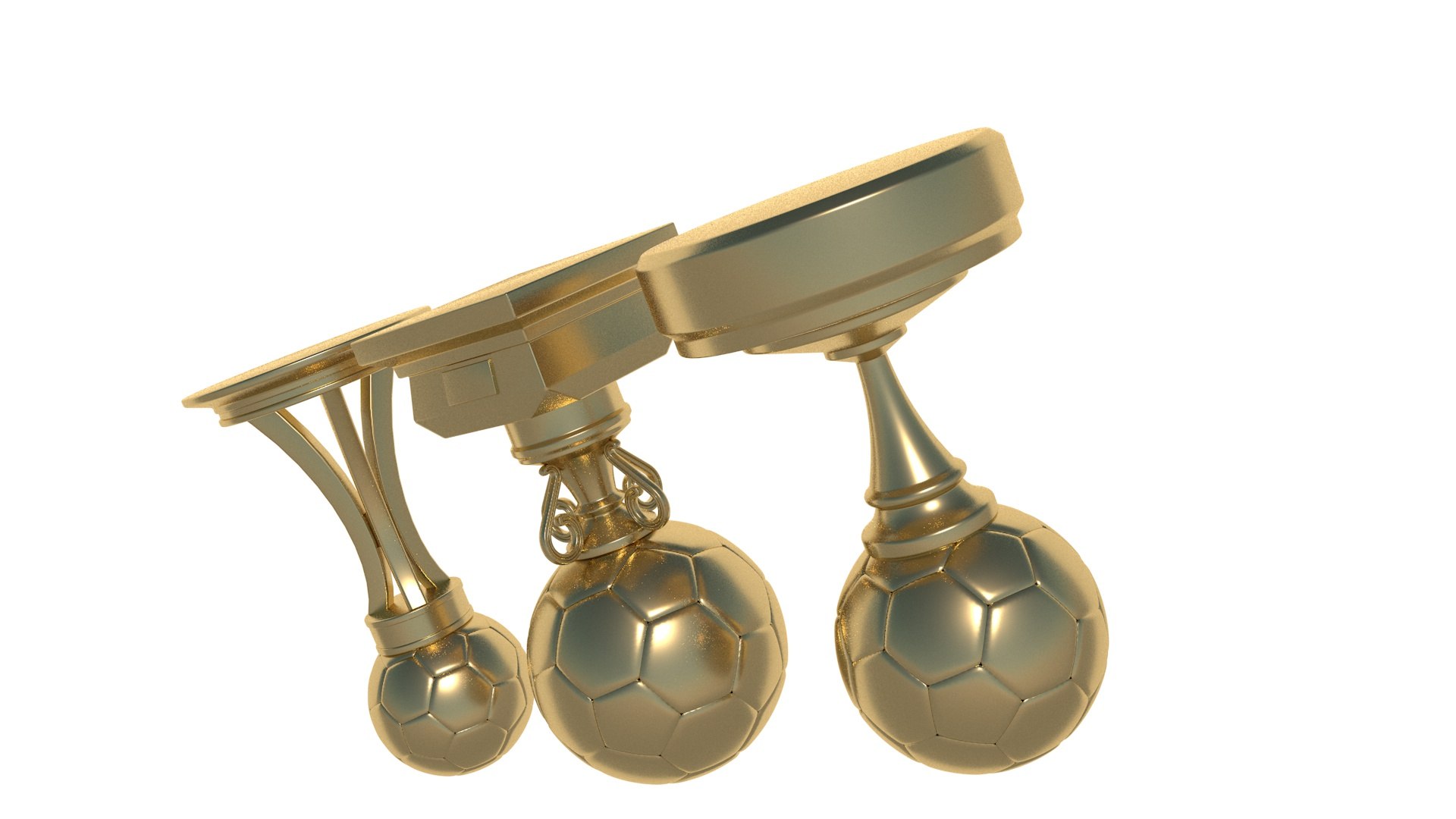 3D Soccer Trophy Collection Model - TurboSquid 1919315