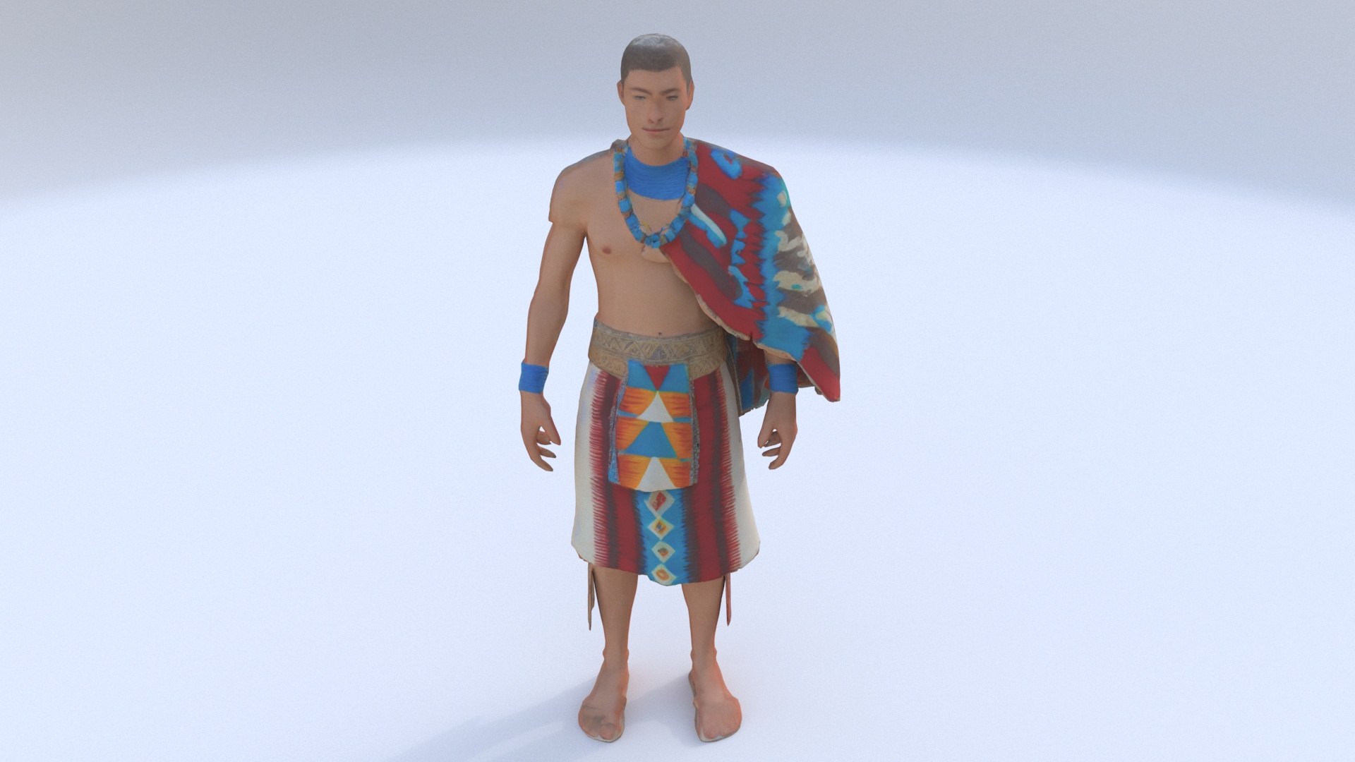 3D Model 13 Items Of Aztec Mayan Outfit Collection - TurboSquid 2328178