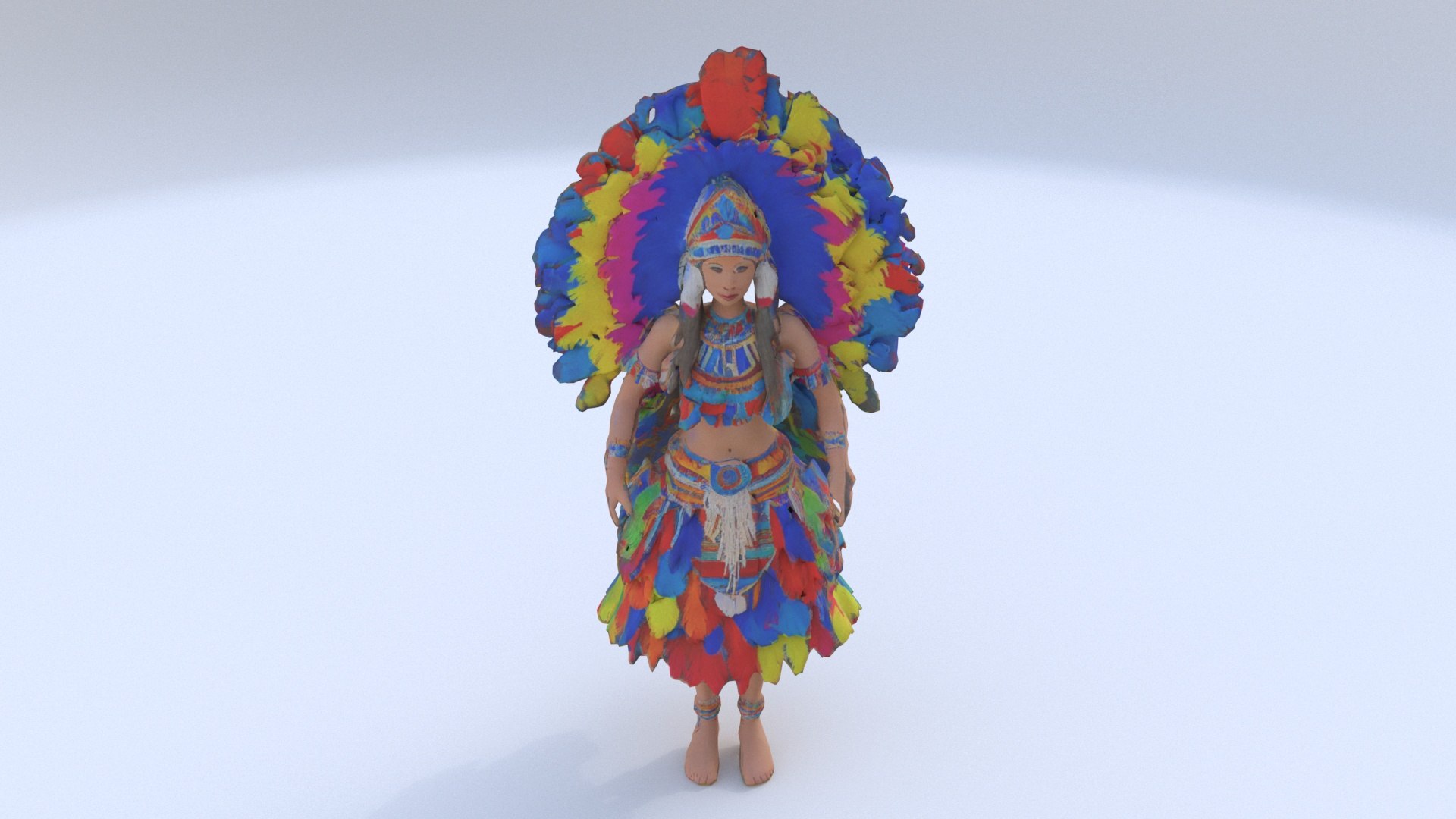 3D Model 13 Items Of Aztec Mayan Outfit Collection - TurboSquid 2328178