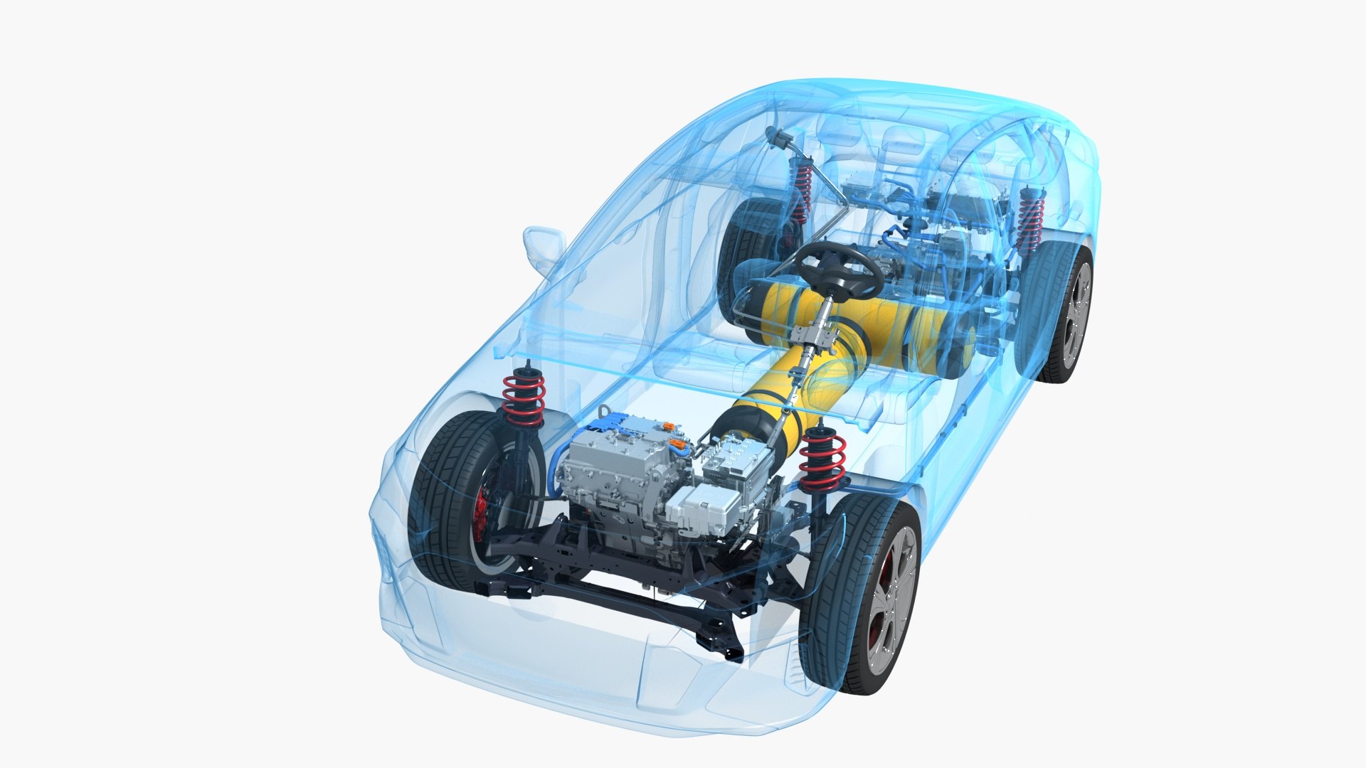 3D Hydrogen Car Chassis X-Ray - TurboSquid 2148373