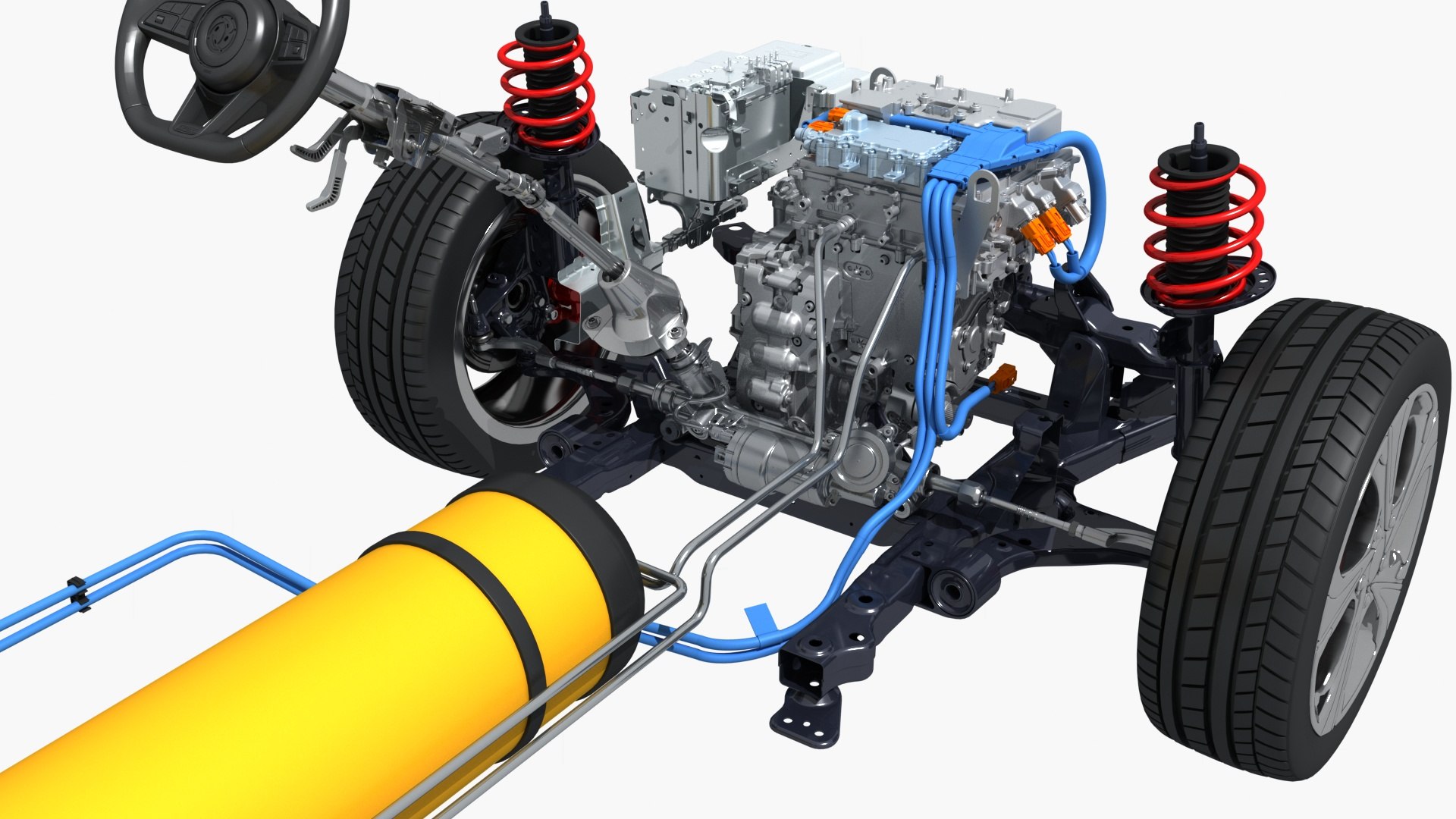 3D Hydrogen Car Chassis X-Ray - TurboSquid 2148373