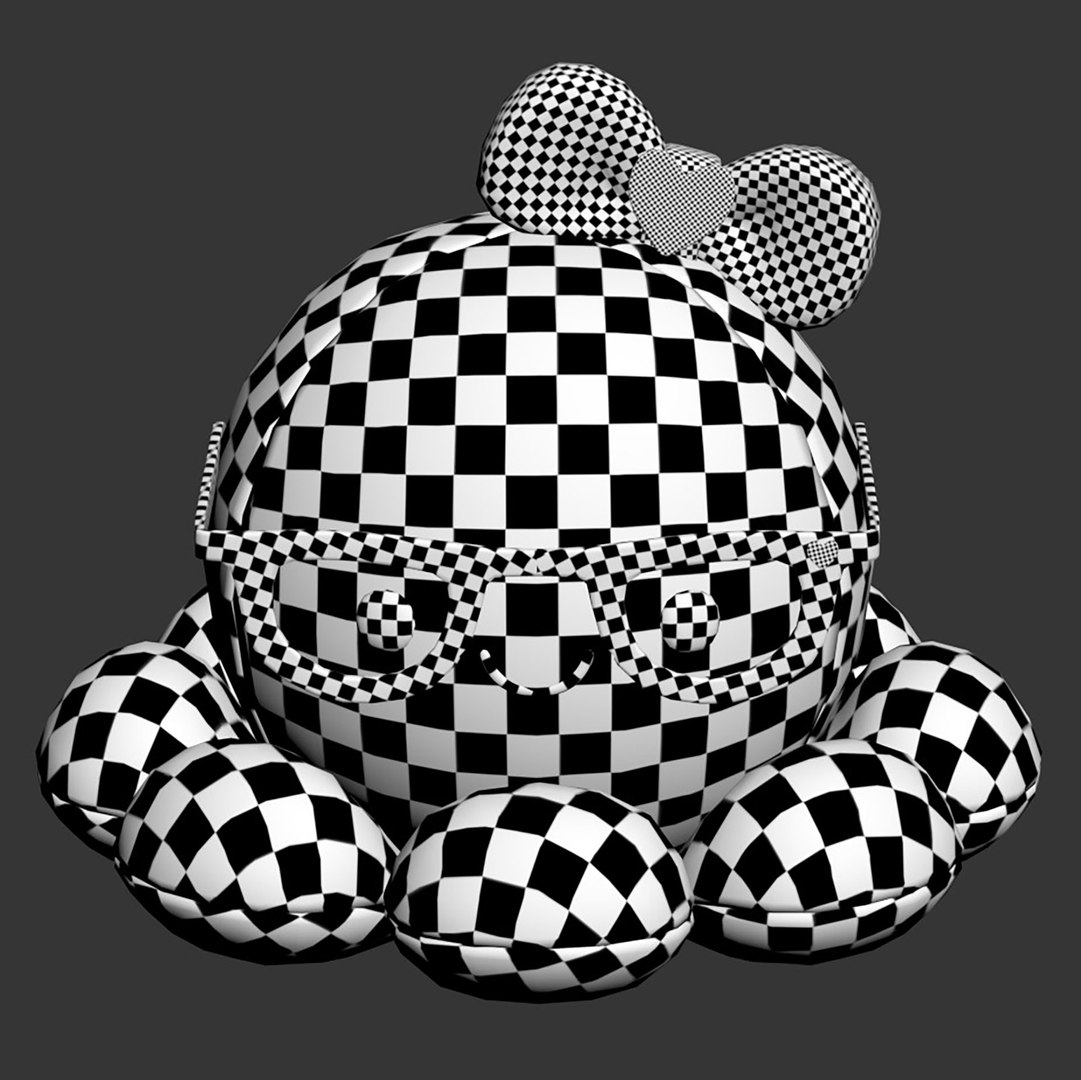 3D Model Moustache Octopus Plush - TurboSquid 2131050