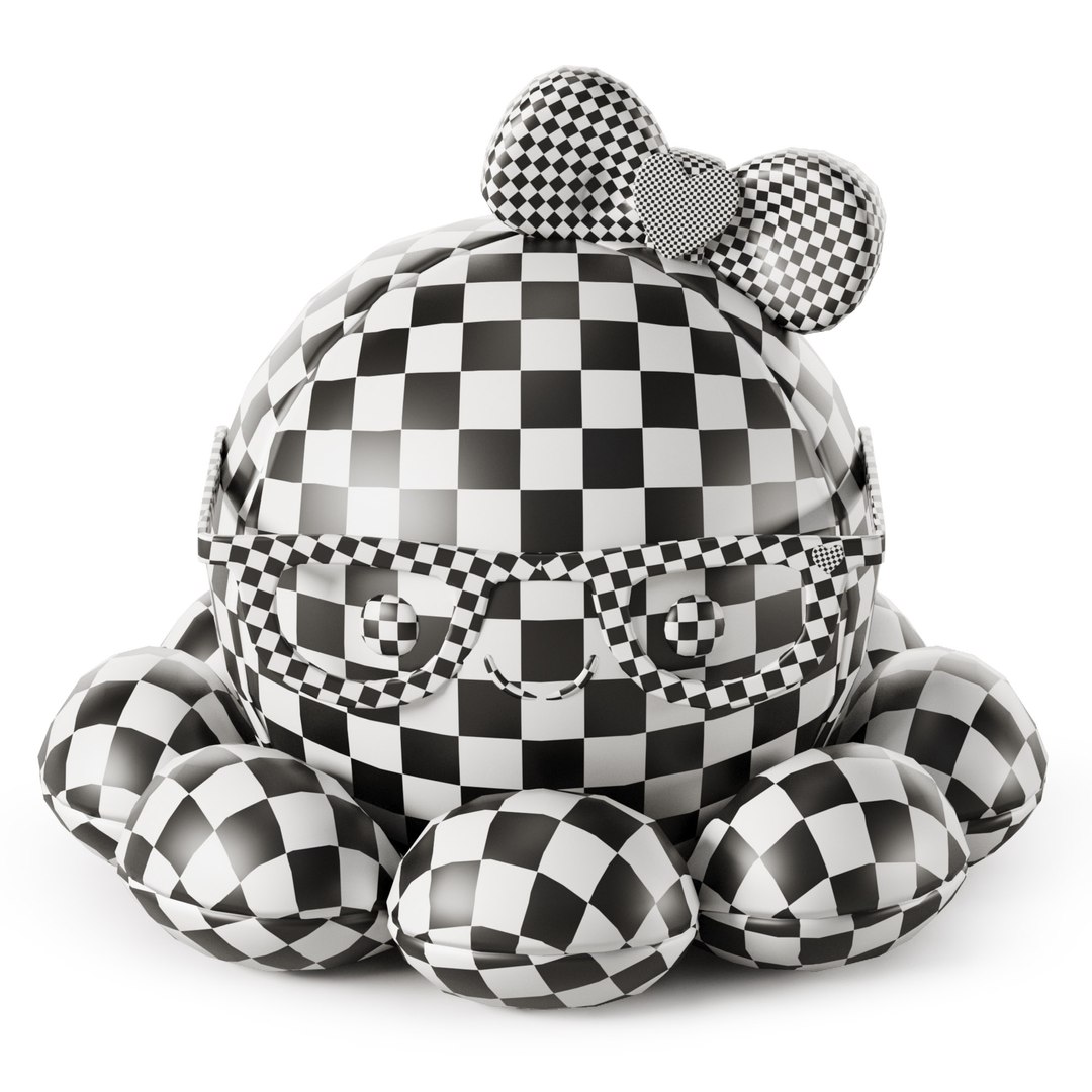 3D Model Moustache Octopus Plush - TurboSquid 2131050