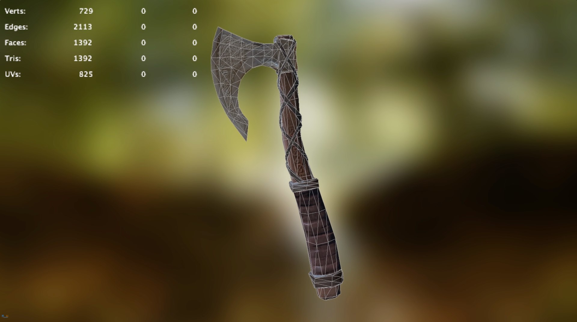3d Skeggox Viking Bearded Battle Axe Model