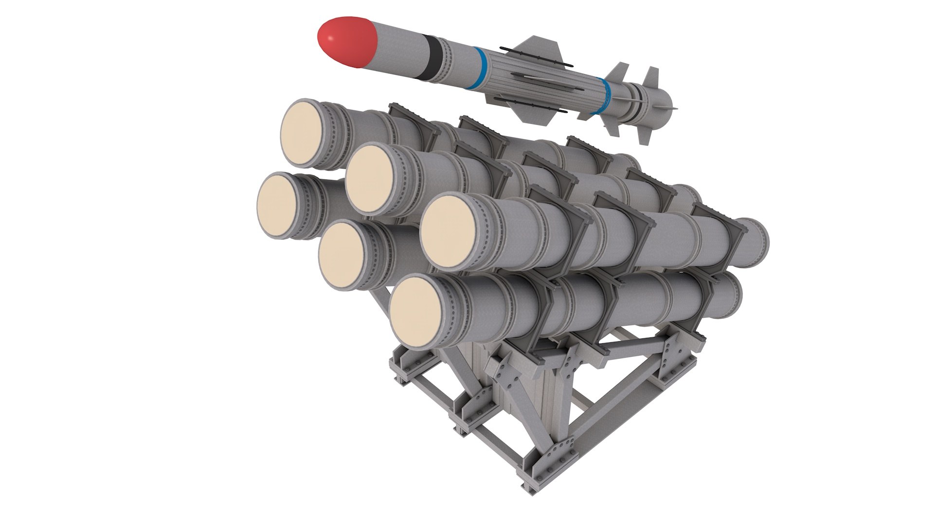 3D Launch System And Missile - TurboSquid 1866807
