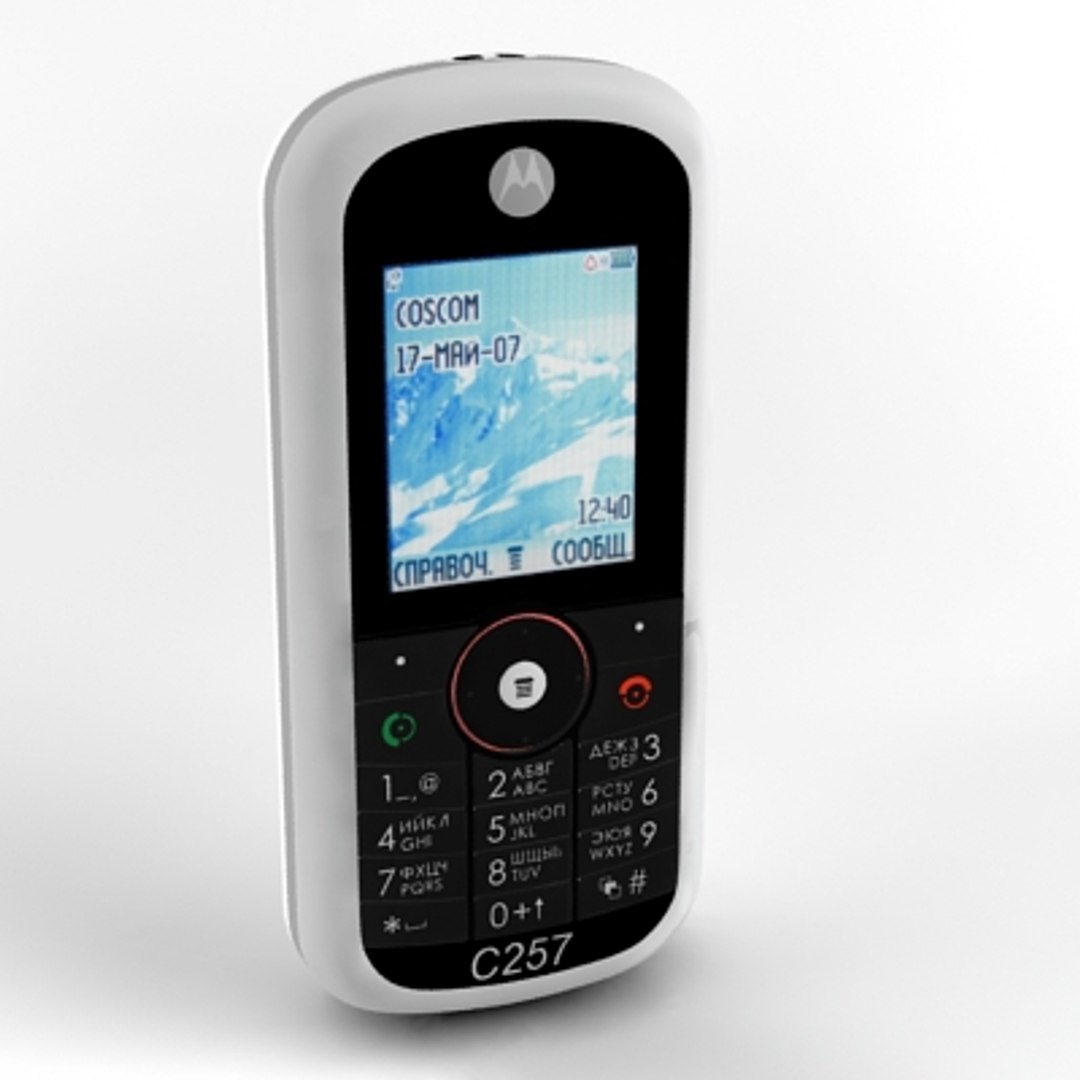 Motorola C 257 Cell Phone 3d Model