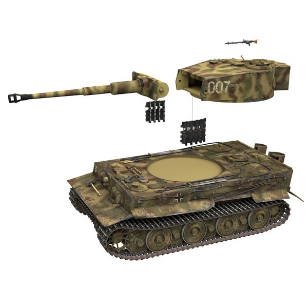 6 번 Panzer - Tiger - 007 - Late Production 3D 모델 - TurboSquid 1318782