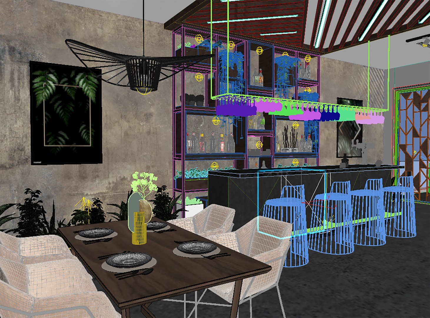 3D Cafe Restaurant Full Complete - TurboSquid 1741036