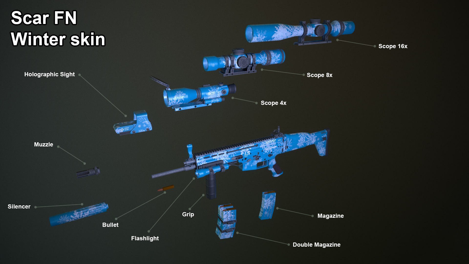 3D scar fn ready model - TurboSquid 1371722