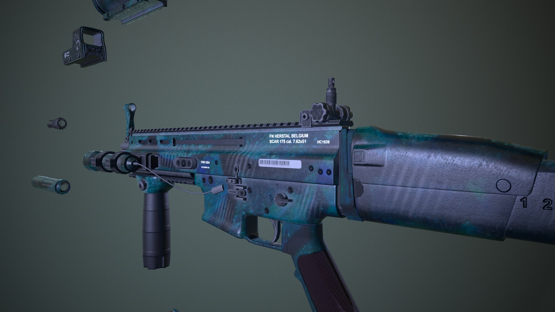 3D scar fn ready model - TurboSquid 1371722