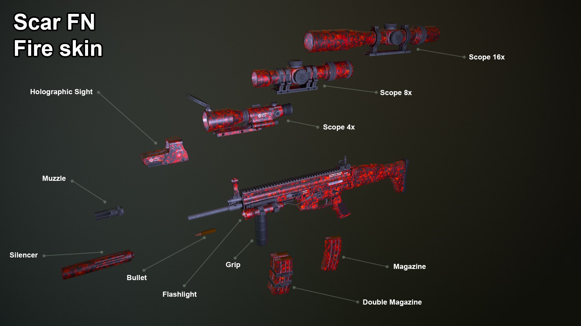 3D scar fn ready model - TurboSquid 1371722